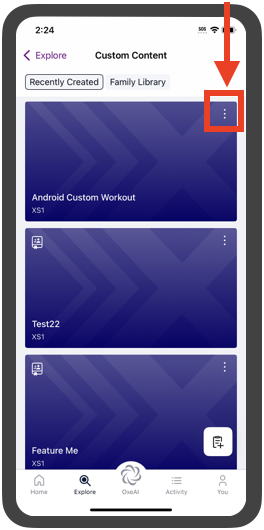 Mobile App ⦁ Family Library – OxeFit
